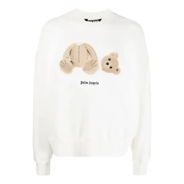 Palm Angels Pa Bear Crewneck - White/brown