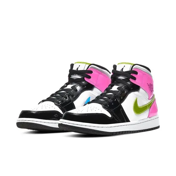 JORDAN 1 Mid Se "cyber Active Fuchsia - White