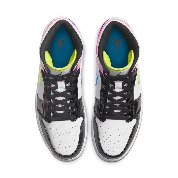 JORDAN 1 Mid Se "cyber Active Fuchsia - White