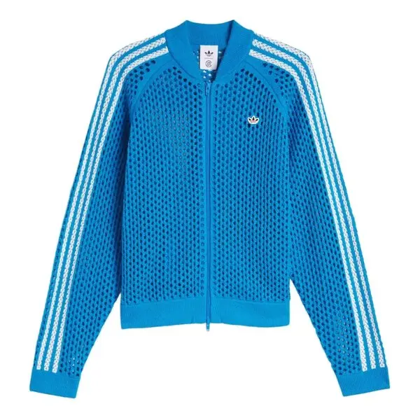 Adidas X Clot Fw24 Crochet Track Jacket - Bright Blue