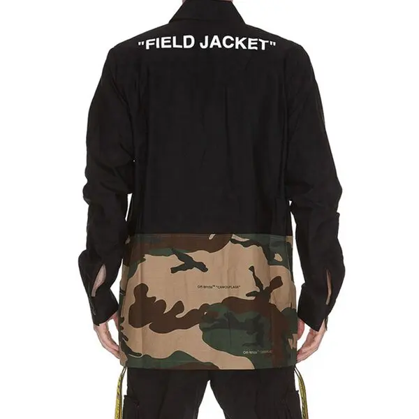 Off-White Camouflage Splicing Field Jacket