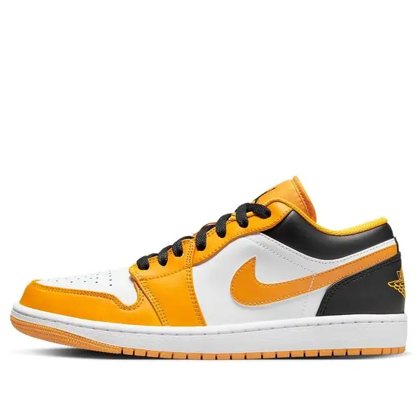 JORDAN Air 1 Low 'taxi White' Sneakers - Yellow/black
