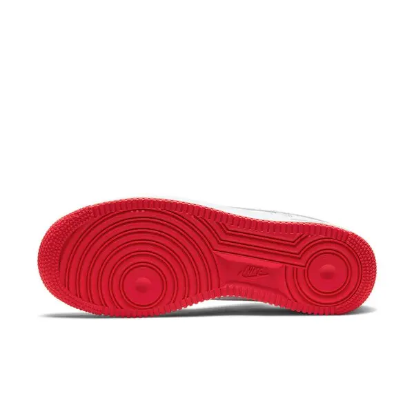 Nike Force 1 '07 "contrast Stitch" Low Top Sneakers - White/red