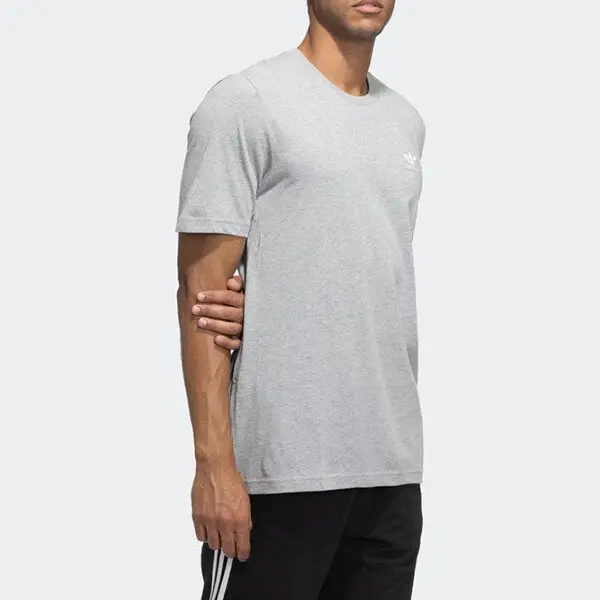 Adidas Originals Adicolor Essentials Solid Color Casual Round Neck Short Sleeve Gray T-shirt - Default Color