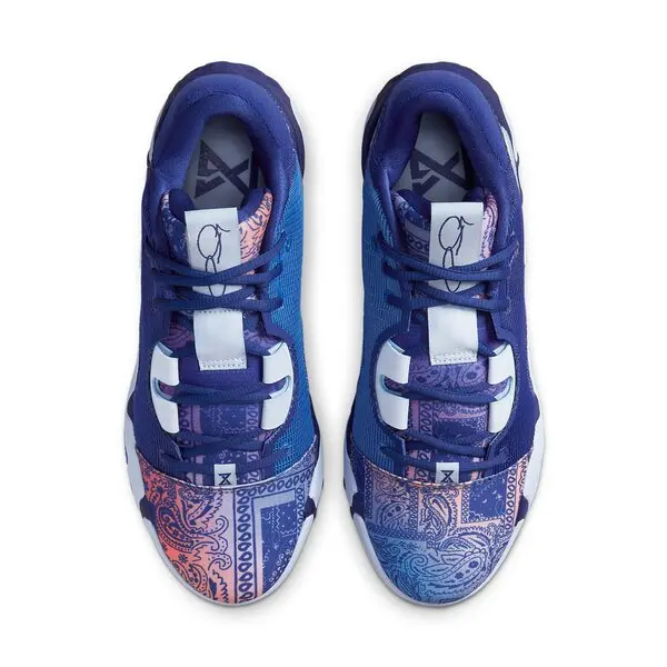 Nike Pg 6 Ep "blue Paisley" Athletic Sneakers - Blue/white
