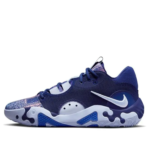 Nike Pg 6 Ep "blue Paisley" Athletic Sneakers - Blue/white