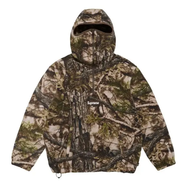 Supreme Fw25 Polartec Face Mask Half Zip Hooded Sweatshirt 'truetimber Koda Camo - Truetimber/koda Camo