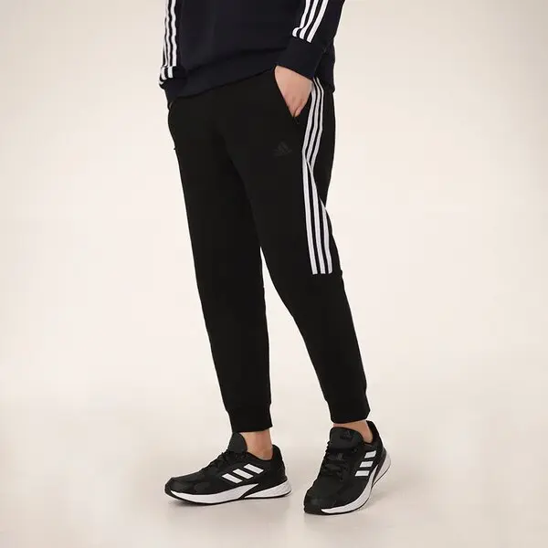 Adidas Casual Sports Bundle Feet Lacing Stripe Knit Long Pants