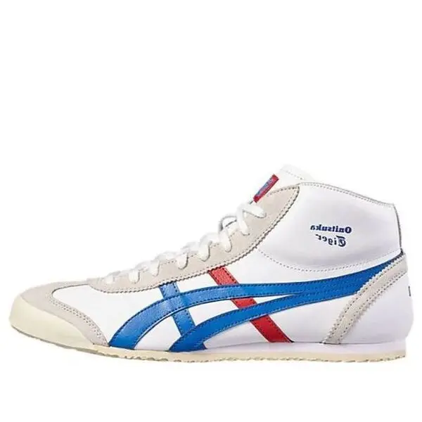 Onitsuka Tiger Mexico Mid Runner Sneakers - White/blue/red