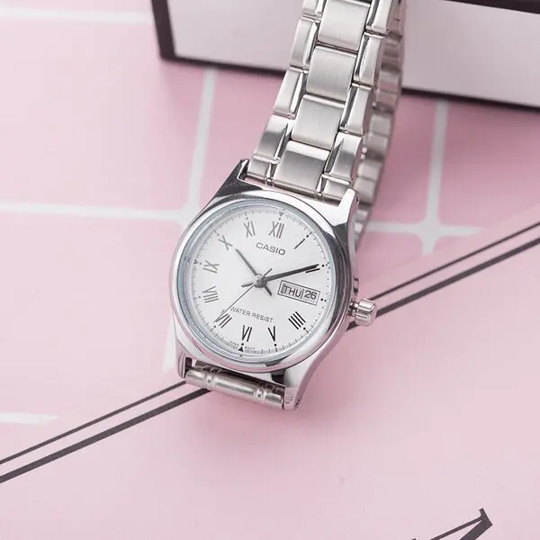 Casio Retro Analog Stainless Steel Watch - White