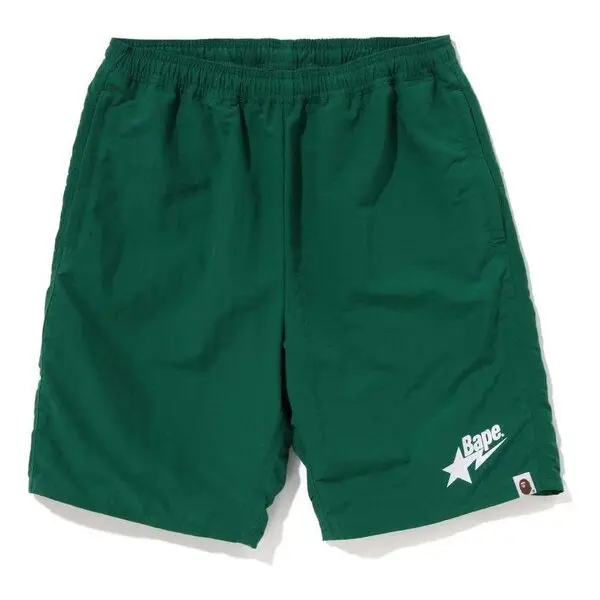 A BATHING APE Sta Logo Beach Shorts - Green