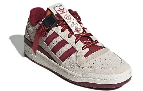 Adidas Forum Low Sneakers - Cream/white/red