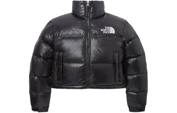 The North Face Cropped Puffer Jacket With Logo