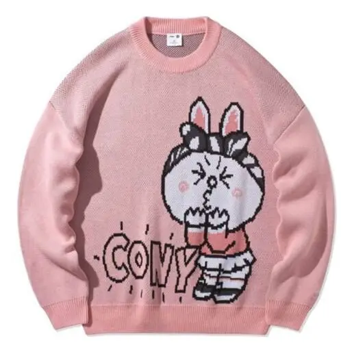 LI-NING X Line Friends Graphic Crew Neck Sweater - Pink/multi-color