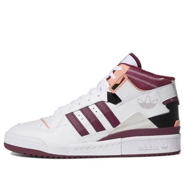 Adidas Forum Exhibit Mid Sneakers - White/purple
