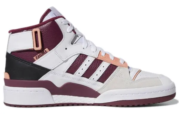 Adidas Forum Exhibit Mid Sneakers - White/purple