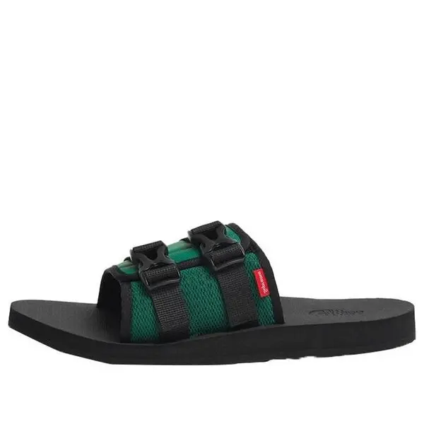 The North Face X Supreme Trekking Base Camp Strap Slides - Black/green/red
