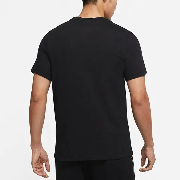 Nike Lebron Pattern Printing Round Neck Short Sleeve Black