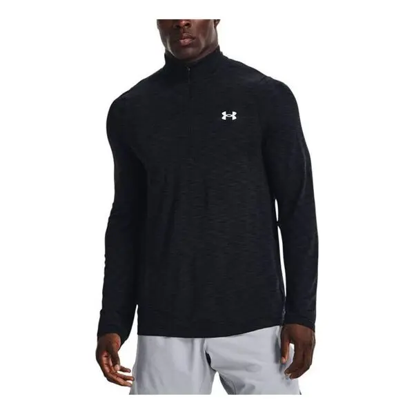 Under Armour Seamless 1/2 Zip Long Sleeve Shirt - Black