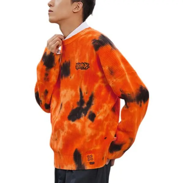 LI-NING Badfive Tie Dye Graphic Knit Sweater