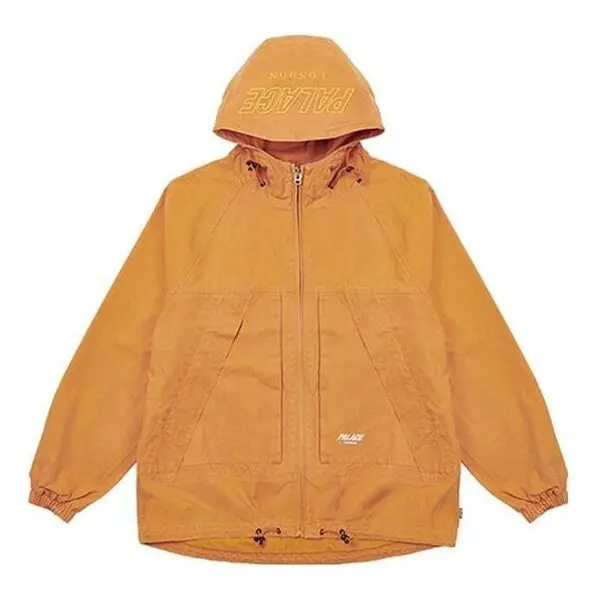 PALACE Fw22 Washed Cotton Hooded Jacket - Orange
