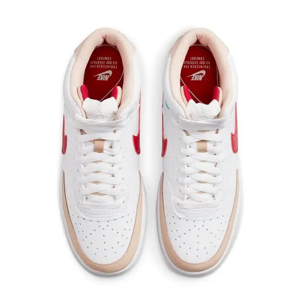 Nike Court Vision Mid Sneakers - White/red