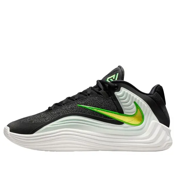 Nike Giannis Freak 'double Take' Athletic Sneakers - Black/sail/luminous Green
