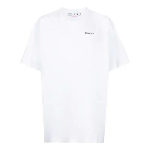 Off-White Back Arrow Printing Round Neck Short Sleeve White - Multi-color