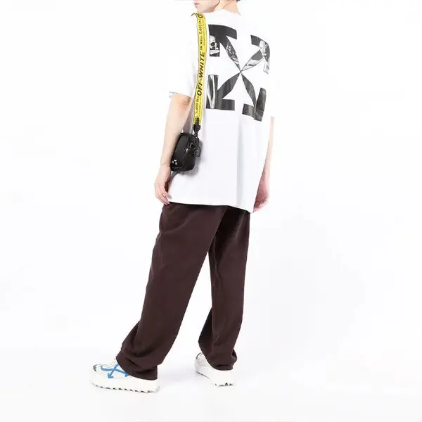 Off-White Back Arrow Printing Round Neck Short Sleeve White - Multi-color