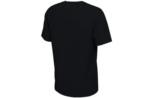 Nike Casual Alphabet Printing Round Neck Pullover Short Sleeve Brooklyn Nets Black T-shirt