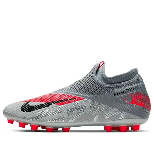 Nike Phantom Vision 2 Academy Df Ag Athletic Cleats - Grey/red