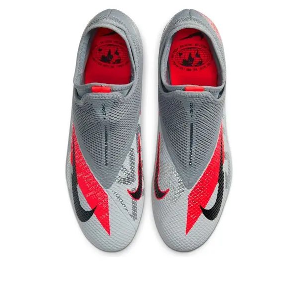 Nike Phantom Vision 2 Academy Df Ag Athletic Cleats - Grey/red