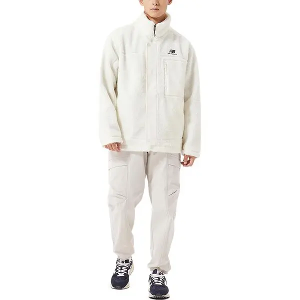 NEW BALANCE Fw22 Logo Cotton Coat Asia Sizing 'white Black