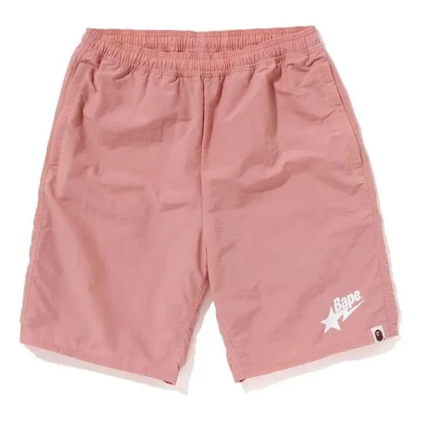 A BATHING APE Sta Logo Beach Shorts - Pink