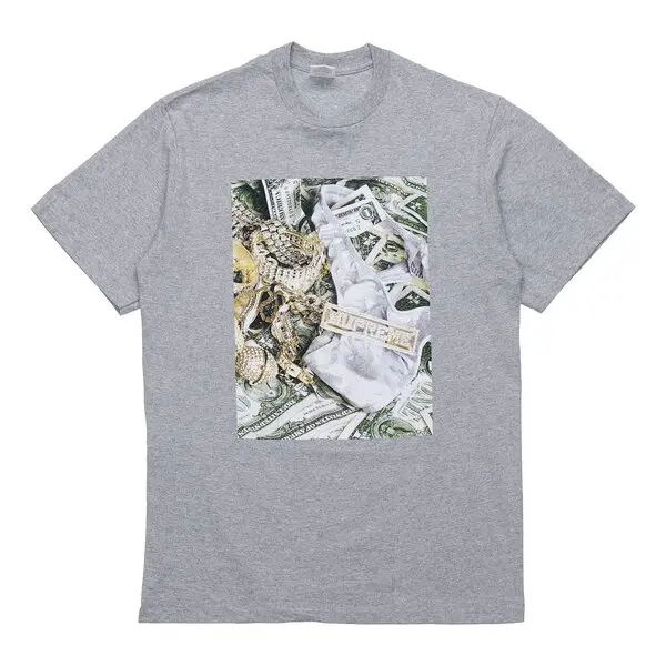 Supreme Ss20 Money Printing Short Sleeve Gray - Grey