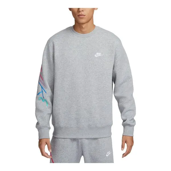Nike Club Fleece Pullover Sweater - Grey