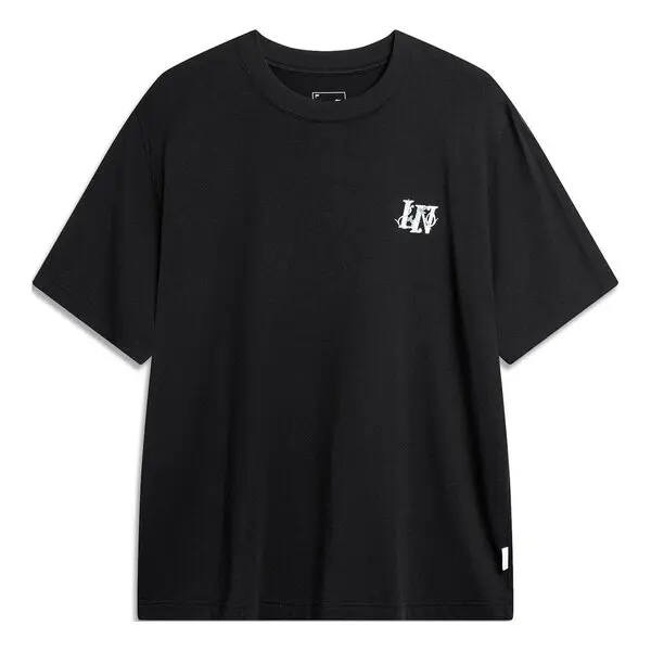 LI-NING Floral Graphic T-shirt 'black - Black/multi-color