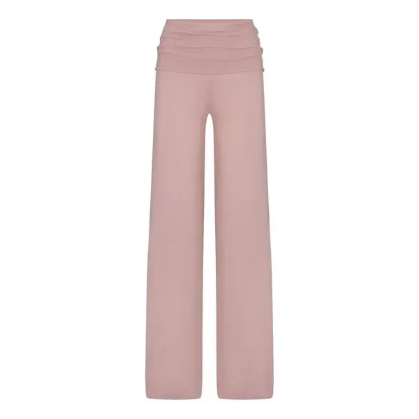 Nike X Skims Stretch Knit Foldover Wide Leg Pant - Himalayan