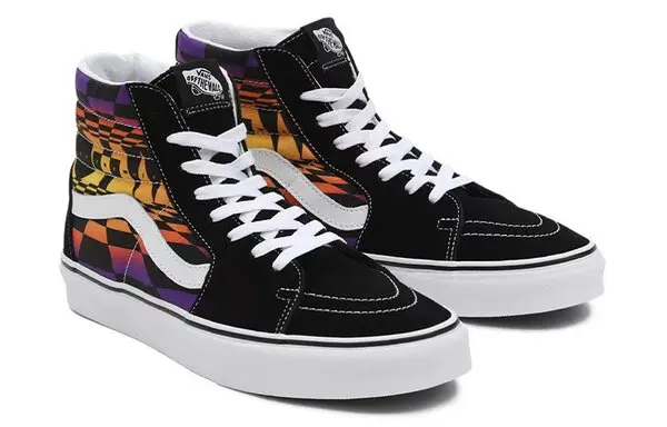 VANS Graphic Check Sk8-hi - Black/purple