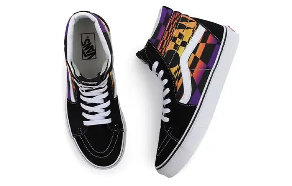 VANS Graphic Check Sk8-hi - Black/purple