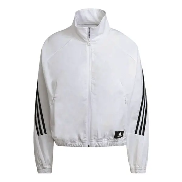Adidas W Fi Wv Tt Stripe Sports Stylish Jacket White - Default Color