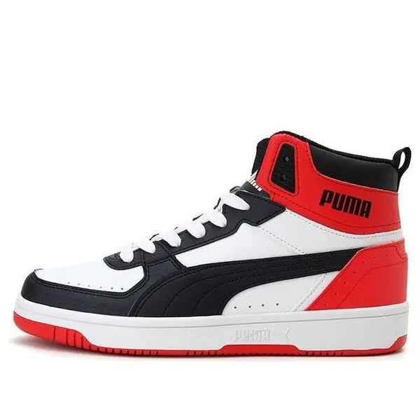 PUMA Rebound Joy Mid Top Sneakers - Black/white/red