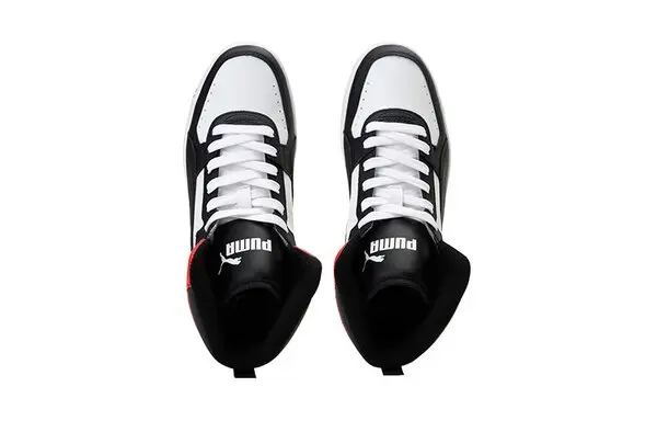 PUMA Rebound Joy Mid Top Sneakers - Black/white/red