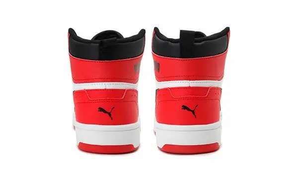 PUMA Rebound Joy Mid Top Sneakers - Black/white/red
