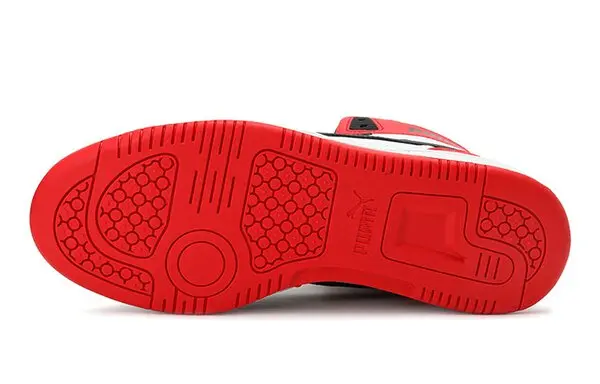 PUMA Rebound Joy Mid Top Sneakers - Black/white/red