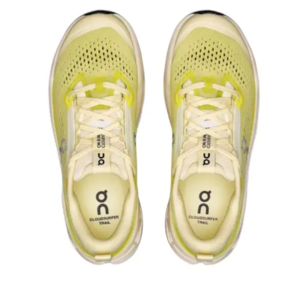 On Cloudsurfer Trail 2 Sneakers - Ivory/lime