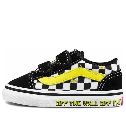 VANS Toddler Spongebob Squarepants X Old Skool Velcro 'off The Wall - Black/white