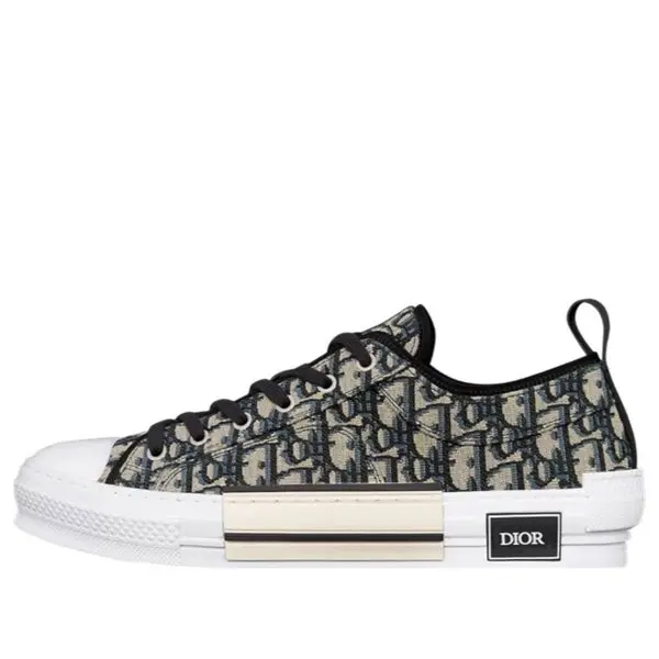 Dior B23 Low Sneakers - Oblique Beige Black