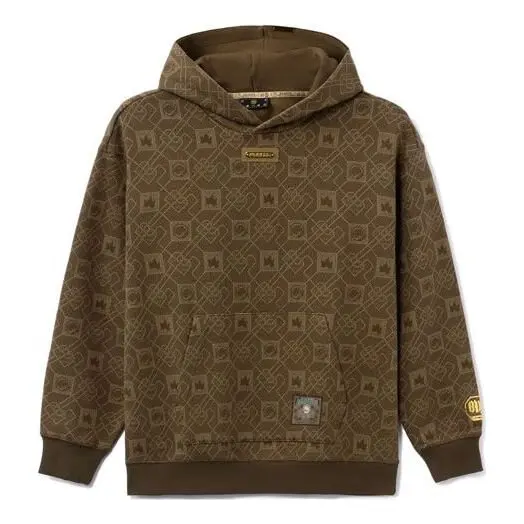 LI-NING Badfive Series Loose Pullover Hoodie - Brown