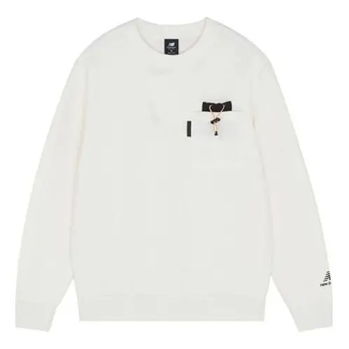 NEW BALANCE Logo Sweatshirt - White/black